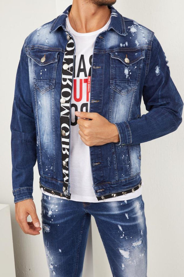 Men's Denim Jacket Made In Europe by Mario Morato | Slim Fit | 2596 ...